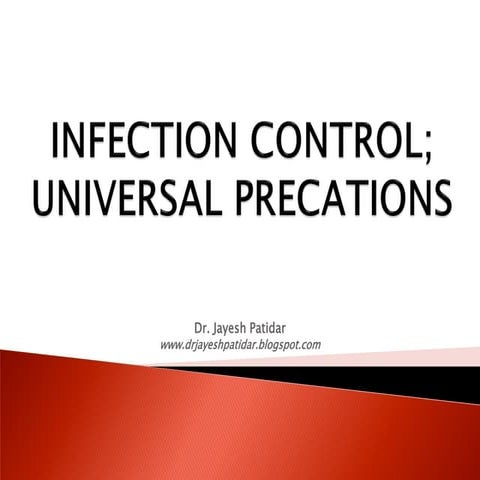 Infection control.pdf; universal precaution | PDF