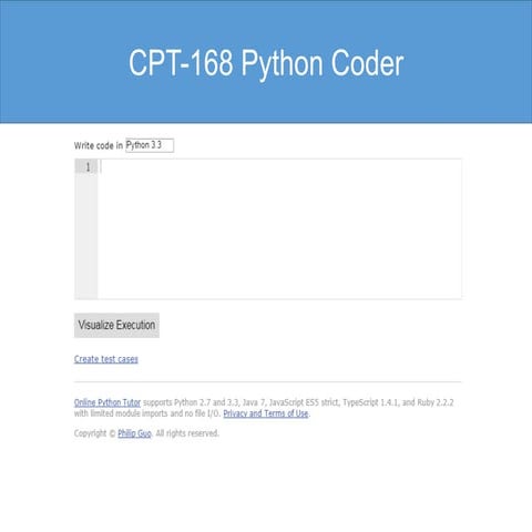 Cpt 168 Python Coder Ppt