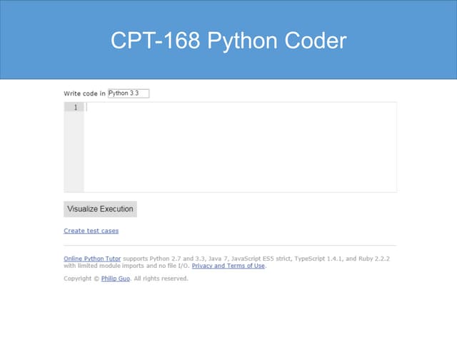 Cpt 168 Python Coder Ppt