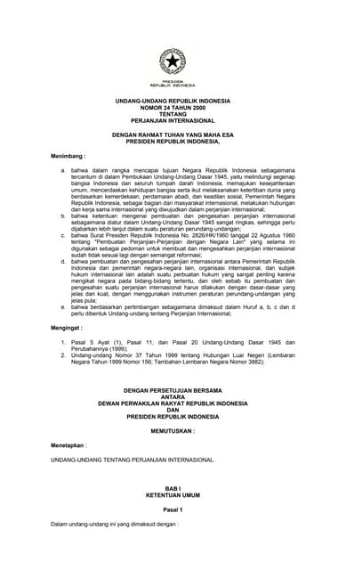 Undang undang hublu 37 tahun 99 | PDF