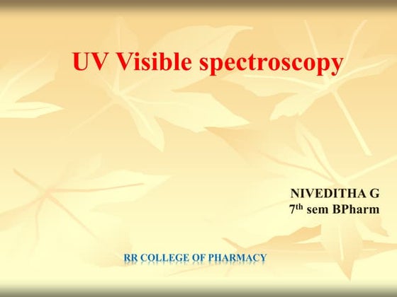 Factors affecting uv visible spectroscopy | PPT