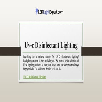 Uv-c Disinfectant Lighting Ledlightexpert.com.pptx