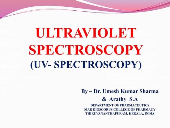 Solvents and solvent effect in UV - Vis Spectroscopy, By Dr. Umesh Kumar sharma and Susan Jacob ...