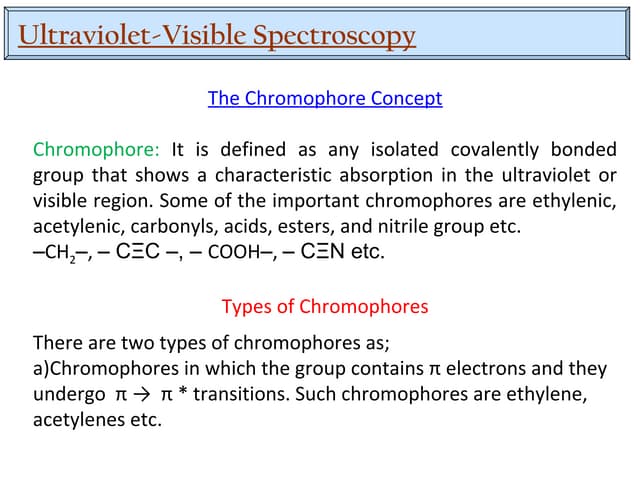 3 Chromophore & Auxochrome.pptx | Chemistry | Science