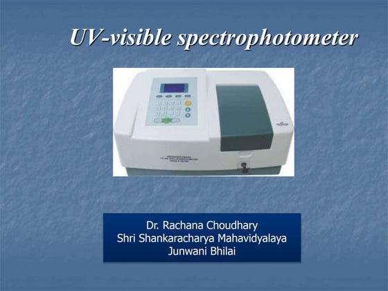 Single beam spectrophotometer | PDF