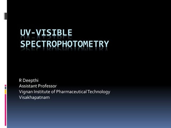 Factors affecting uv visible spectroscopy | PPT