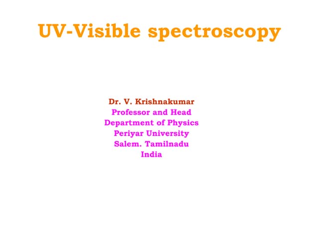 Introduction and Principle of IR spectroscopy | PPT