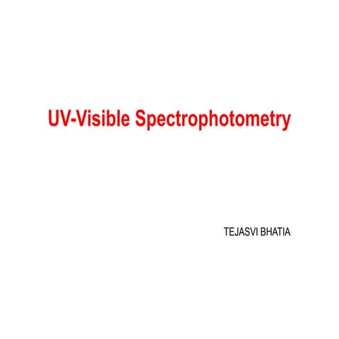 Uv vis spec | PPT