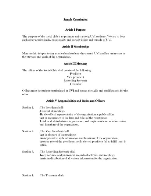 NCSSM Alumni Association Constitution | PDF