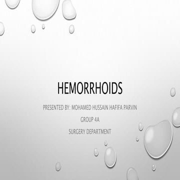 Hemorrhoids | PPT