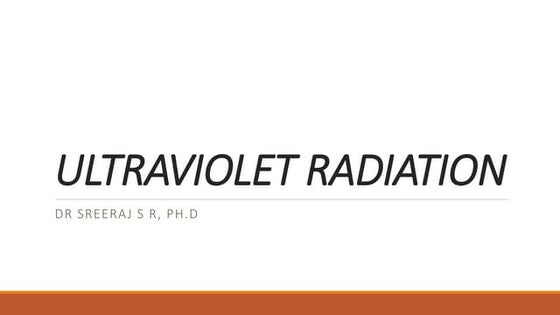 ULTRAVIOLET RADIATION THERAPY (UVR) | PDF