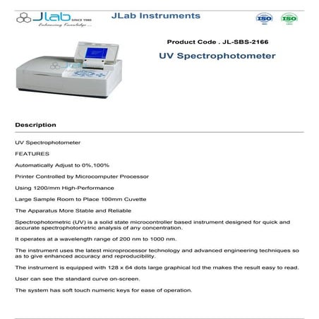 Uv spectrophotometer | PDF