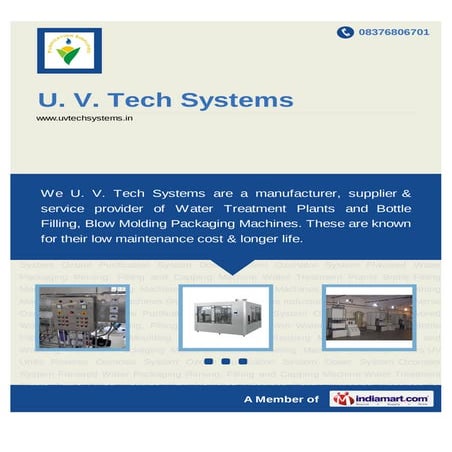 U. V. Tech Systems, Chennai, Packaging Machines | PDF