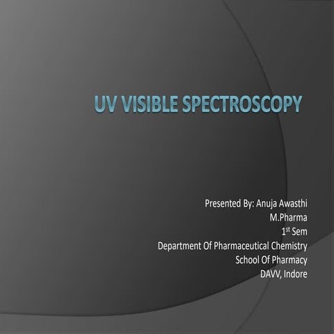 Different Sources of radiation used in UV VISIBLE SPECTROSCOPY | PDF