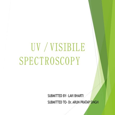 uv visible spectroscopy.pptx | Chemistry | Science