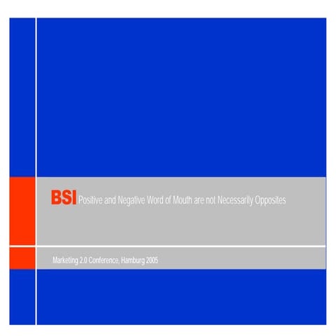 Positive and Negative Word of Mouth are not Necessarily Opposites | PDF ...