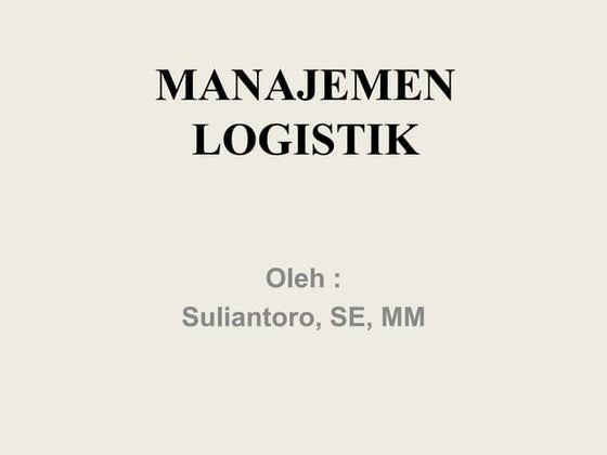 Management logistik | PPT