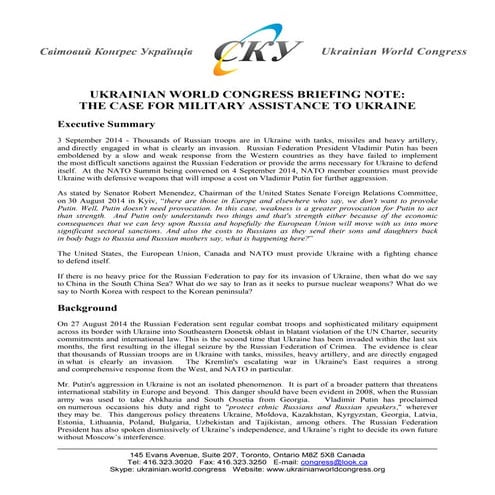 Uwc briefing note for nato sept 3 | PDF
