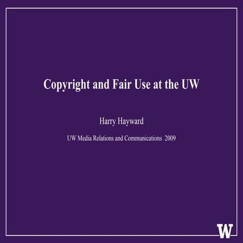UW Fair Use Guidelines | PPT