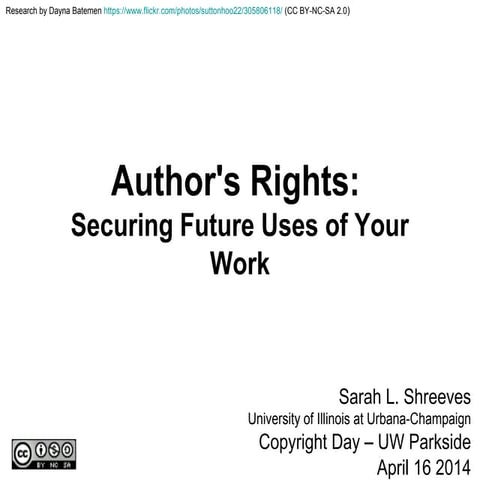 Author Rights: Securing Future Uses of Your Work | PPT