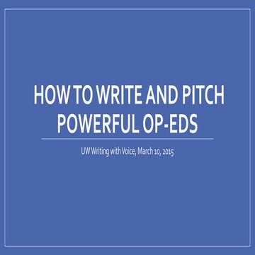 How to write an op-ed | PDF