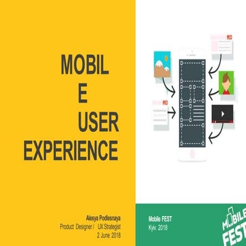 Mobile Fest 2018. Алеся Подлесная. UX в разработке мобильных приложений | PPTX | Smartphones ...