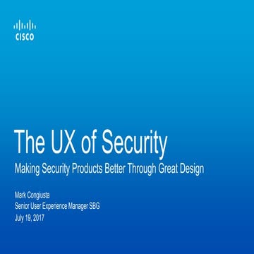 The UX of Security | PPTX