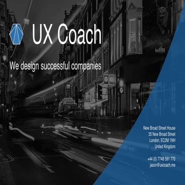 UX Coach Fundraising Pitch Deck | PPTX | Business | Business and Finance