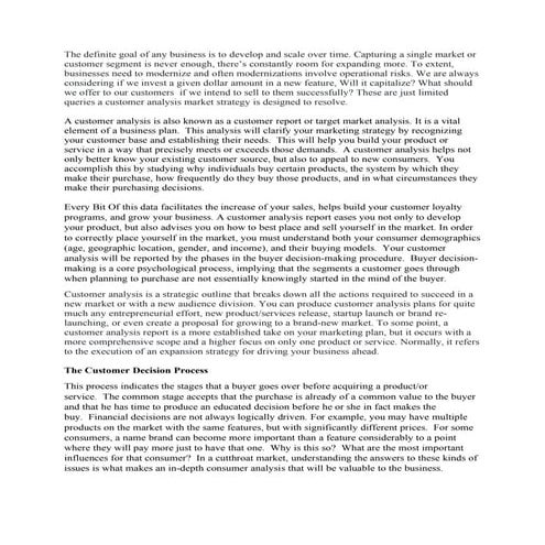 Customer Analysis | PDF