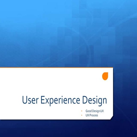 User Experience Design (UX) | PPT