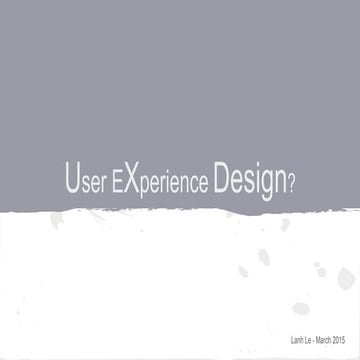 User Experience Design | PPT