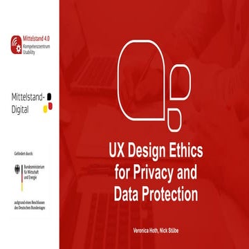 Ux design ethics for data privacy and protection | PPT