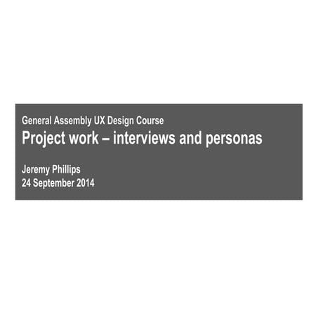 UX - How I created personas from just five interview questions | PPT