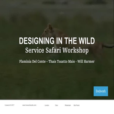 Service Safari Workshop - UX London | PDF