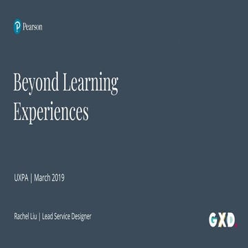 Beyond Learning Experiences | PPT