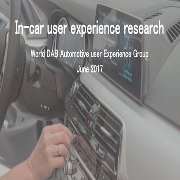 In-car user experience research | PDF