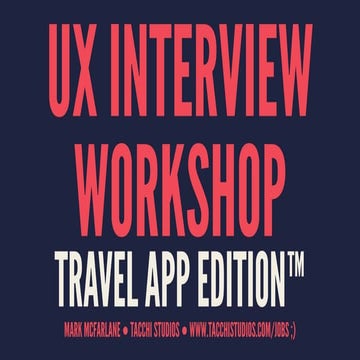 Ux Talk Tokyo - UX Interview Workshop | PDF | Web Conferencing ...