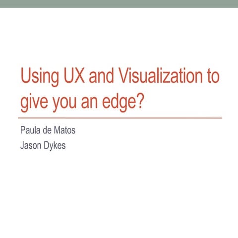 Ux and Data Visualisation | PPT
