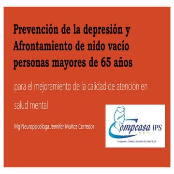 Prevencion de la depresion y afrontamiento de nido | PPTX