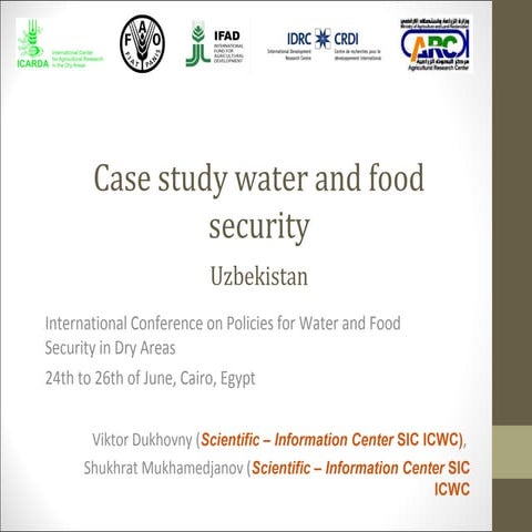 Uzbekistan: Water and Food Security Case Study | PPT