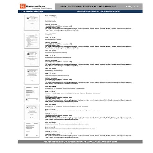 Uzbekistan building code 138 | PDF