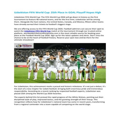 Uzbekistan FIFA World Cup 25th Place In GOAL Playoff Hopes High.pdf