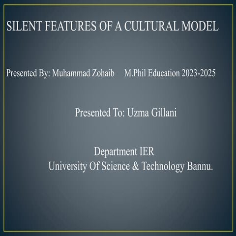 silent feature of a cultural model .pptx