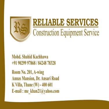 V.C. FOR RELIABLE SERVICES THANE W | PPT