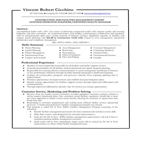 Firoz Ahmed Facility Management CV | DOC