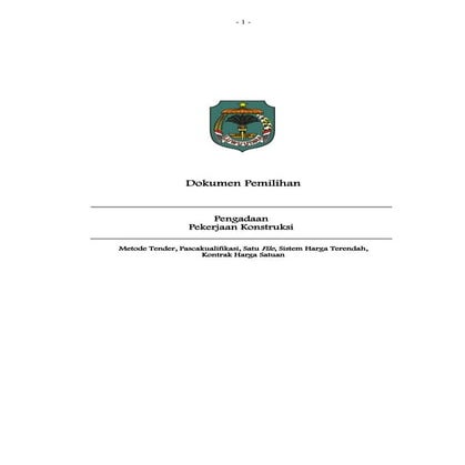 Dokumen Kualifikasi Pemeriksaan Besar Bendungan Bajulmati 1 Pdf