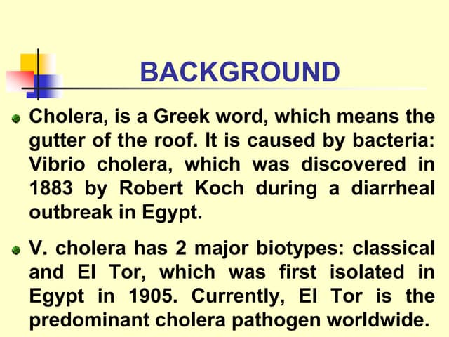 Vibrio cholerae | PPT