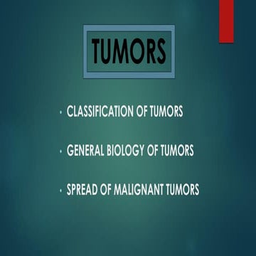 TUMORS and Types of tumors, General biology of tumors, Spread of ...