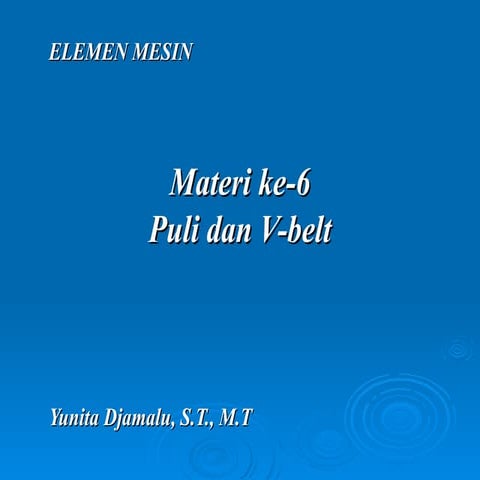 Sistem transmisi v-belt dalam elemen mesin | PPT