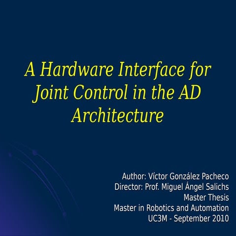 A Hardware Interface for Joint Control in the AD Architecture | PDF ...